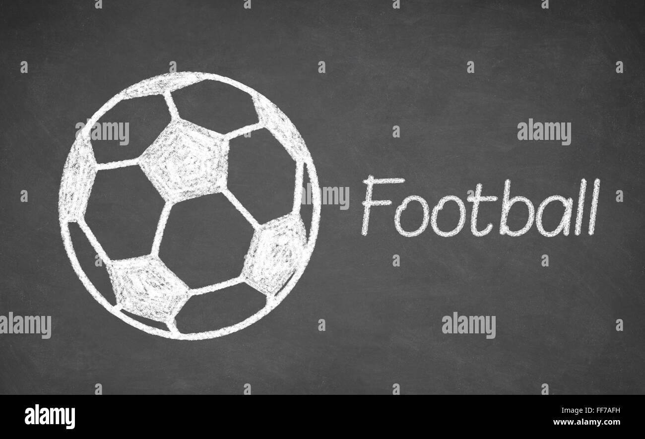 Football ball drawn on chalkboard Stock Photo - Alamy