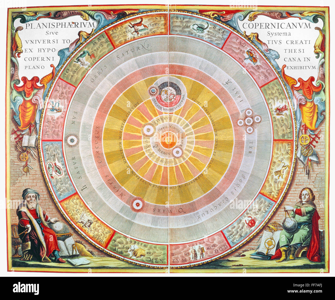 COPERNICAN UNIVERSE, 1660. /nWith the sun at the center; Copernicus ...