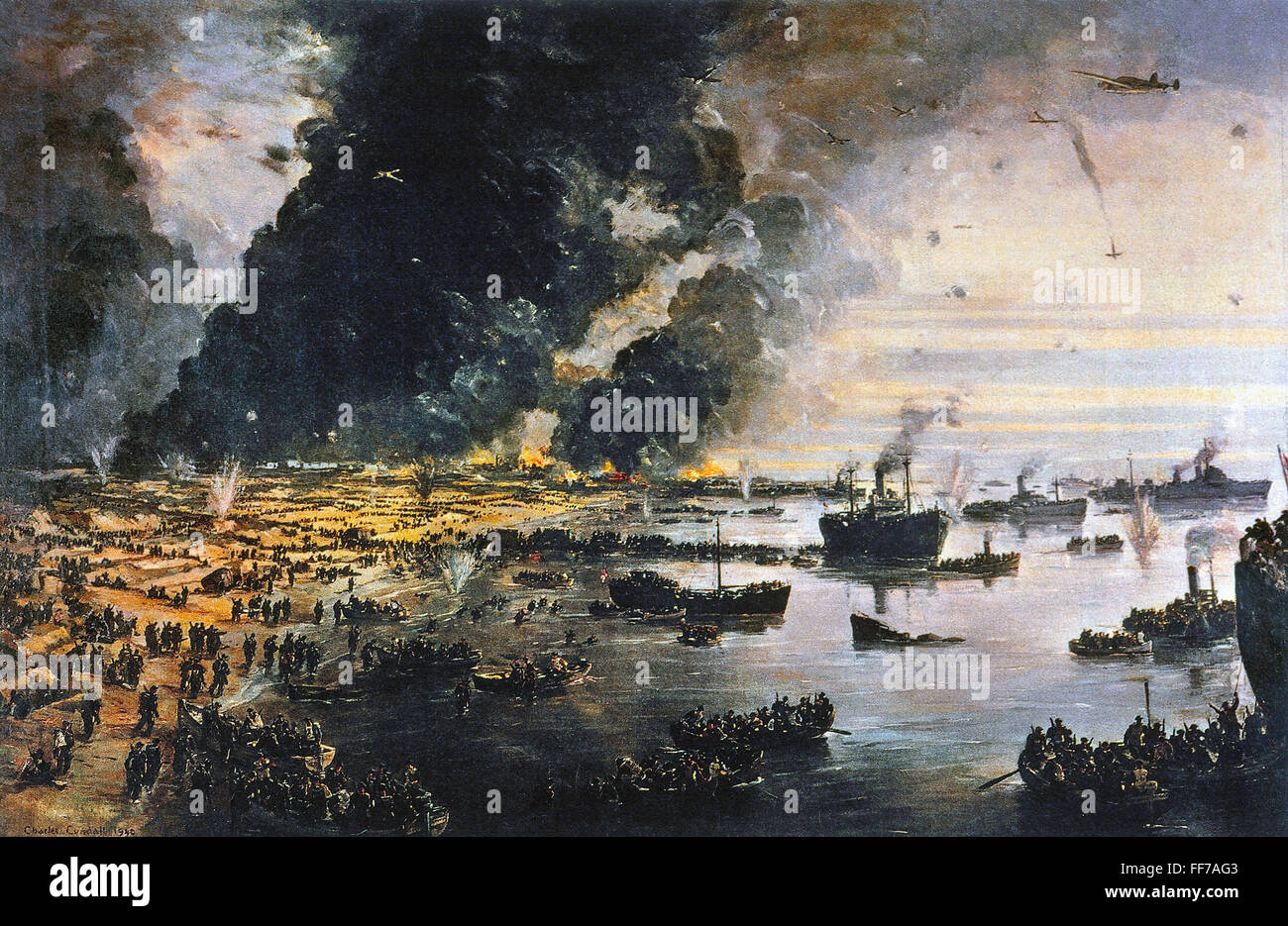 RETREAT FROM DUNKIRK, 1940. /nThe Withdrawal [of Allied troops to ...