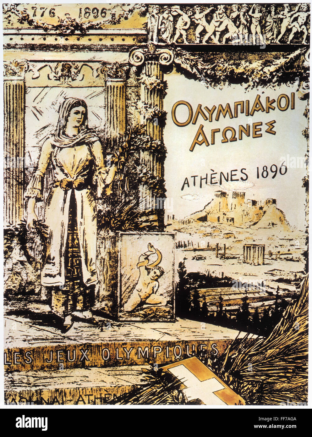 OLYMPIC GAMES, 1896. /nPoster from the first modern Olympic Games, held ...