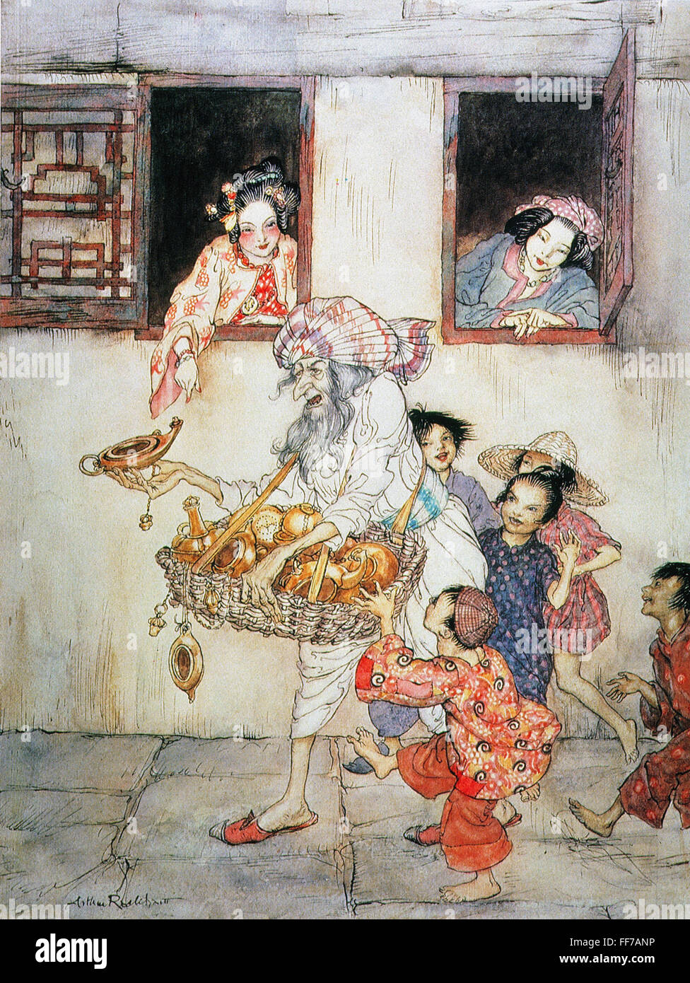 RACKHAM: ALADDIN, 1933. /nNew Lamps for Old: watercolor by Arthur ...