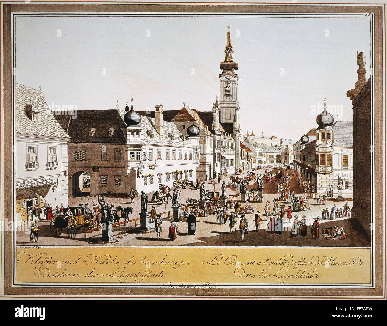 VIENNA: LEOPOLDSTADT, 1783. /nStreet scene at Leopoldstadt, Vienna ...