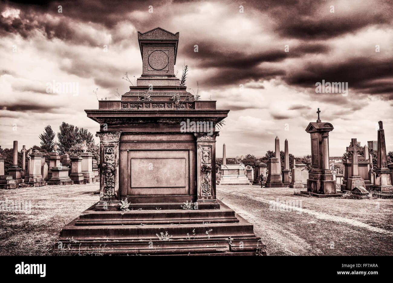 Tomb, Necropolis, Victorian Cemetery, Glasgow, Scotland Stock Photo - Alamy