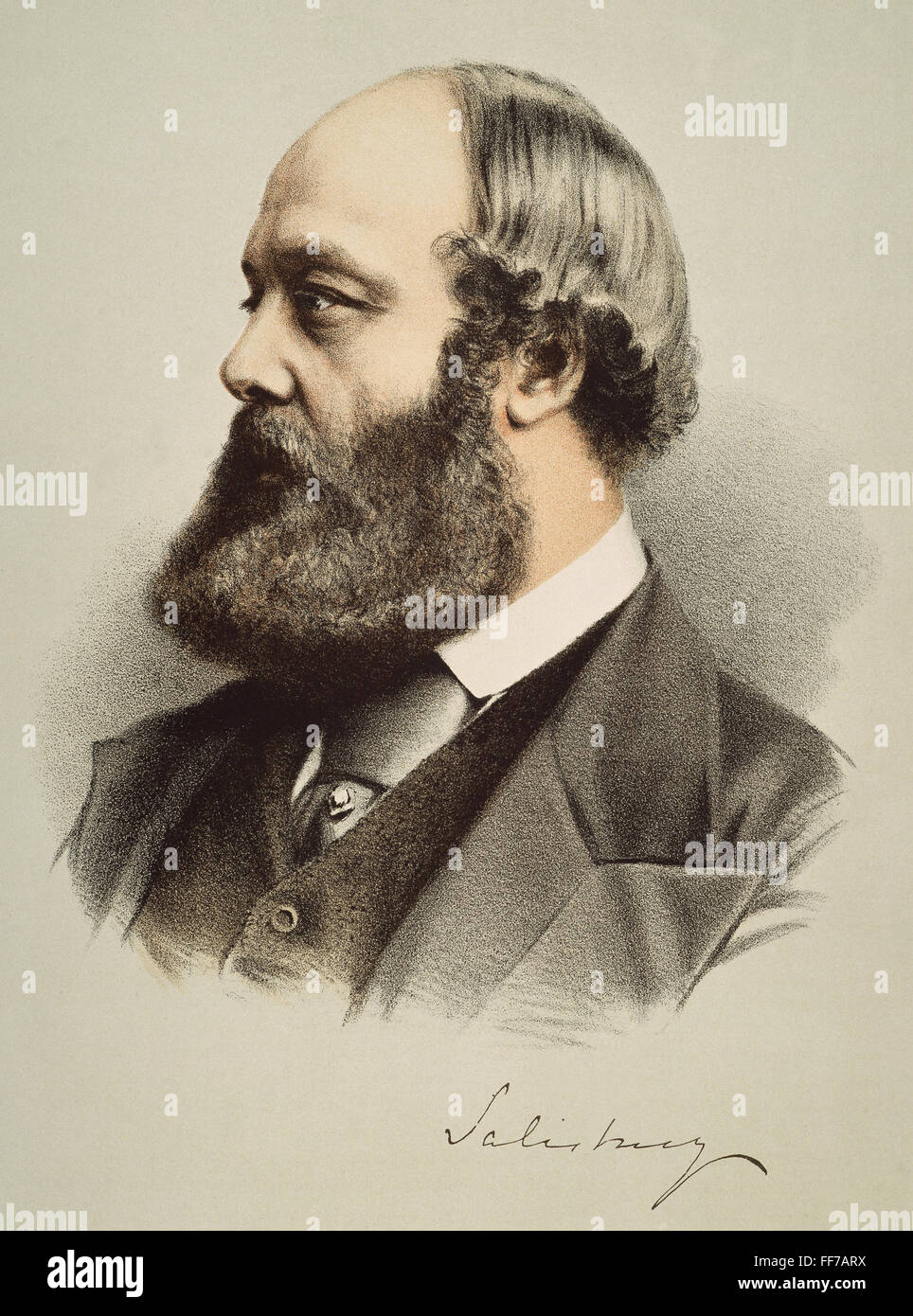 Robert gascoyne cecil 3rd marquess of salisbury hi-res stock ...