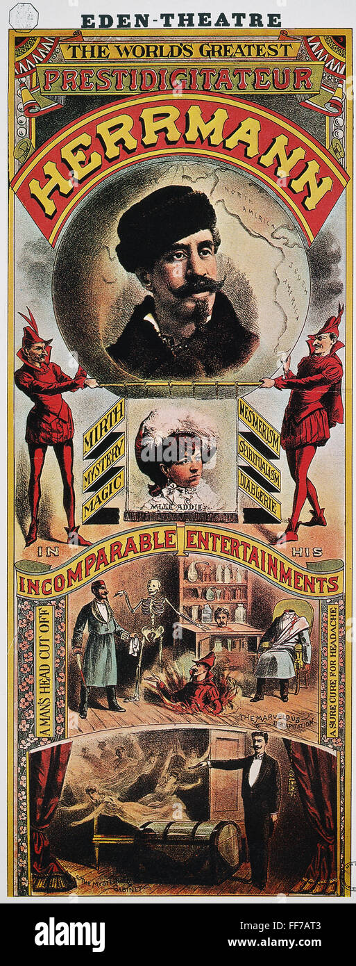 HERRMANN: POSTER c1880. /nAmerican or English poster of magician ...