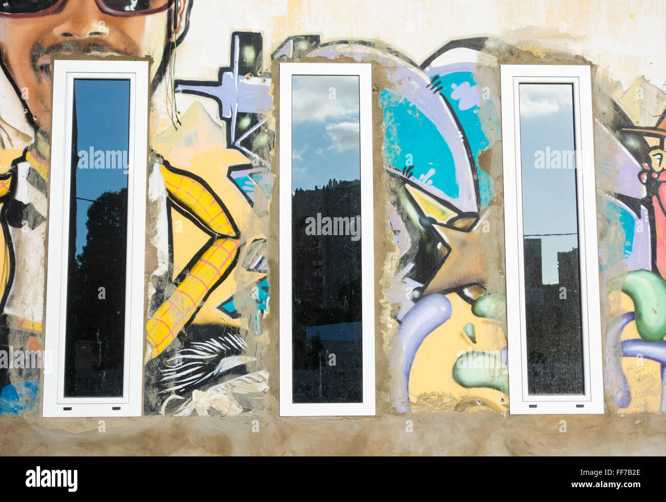 Graffiti on windows hi-res stock photography and images - Alamy