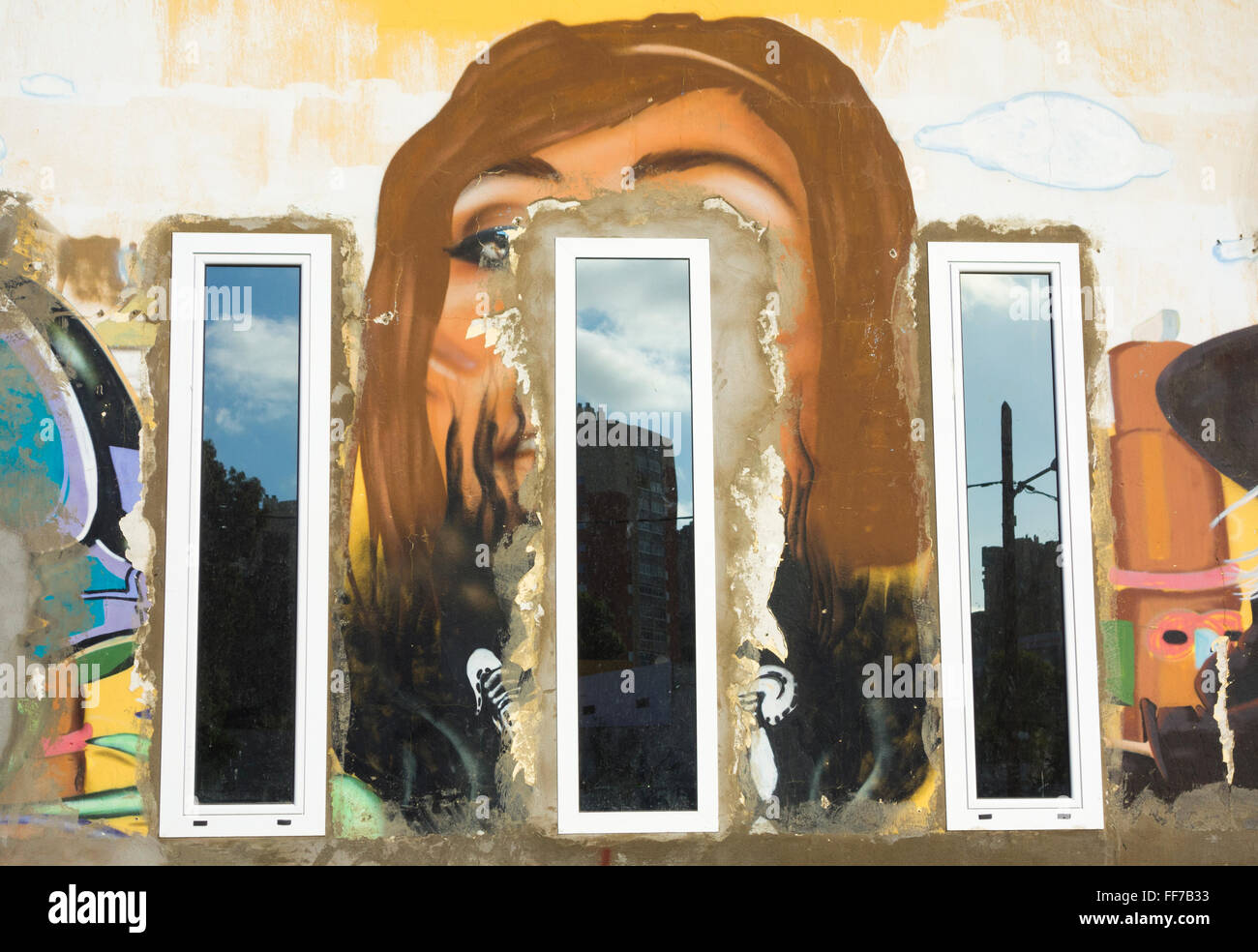 Graffiti on windows in hi-res stock photography and images - Alamy