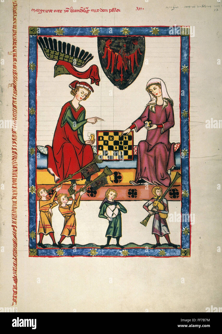 GERMAN MINNESINGER, 14th C. /nThe minnesinger Markgraf Otto von ...