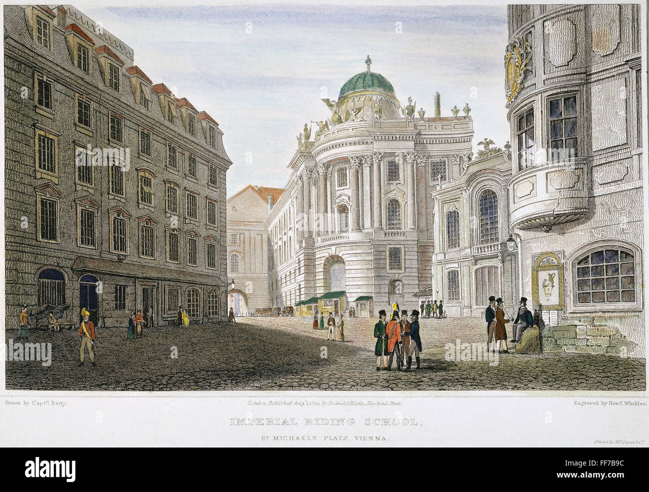 VIENNA, 1822. /nSt. Michael's Place, Vienna, Austria, with the Imperial ...