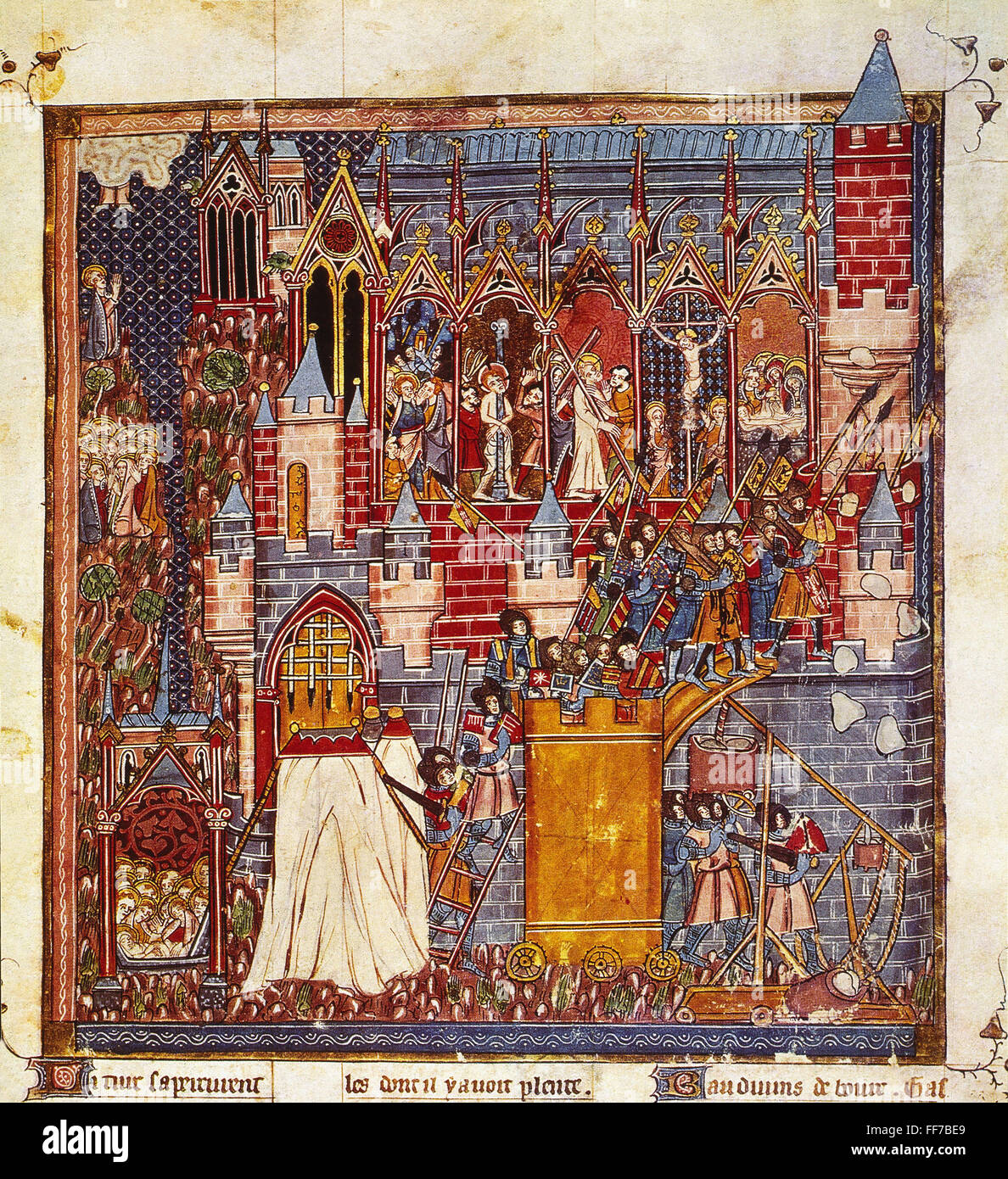 Medieval manuscript castle siege High Resolution Stock Photography and ...