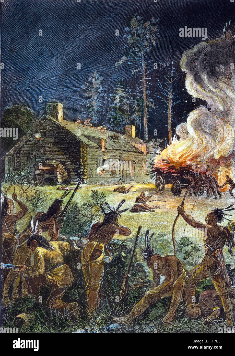 Native americans attack village hi-res stock photography and images - Alamy