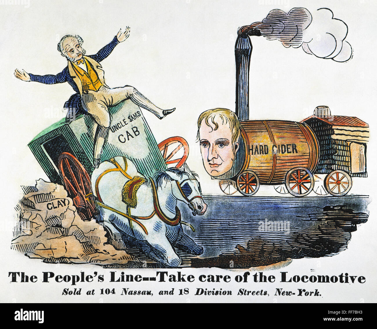 W.H.HARRISON: CARTOON, 1840. /nThe People's Line--Take care of the ...