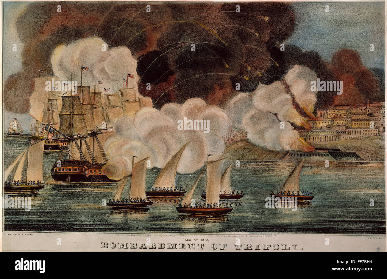 TRIPOLITAN WAR, 1804. /nAmerican commodore Edward Preble's fleet ...