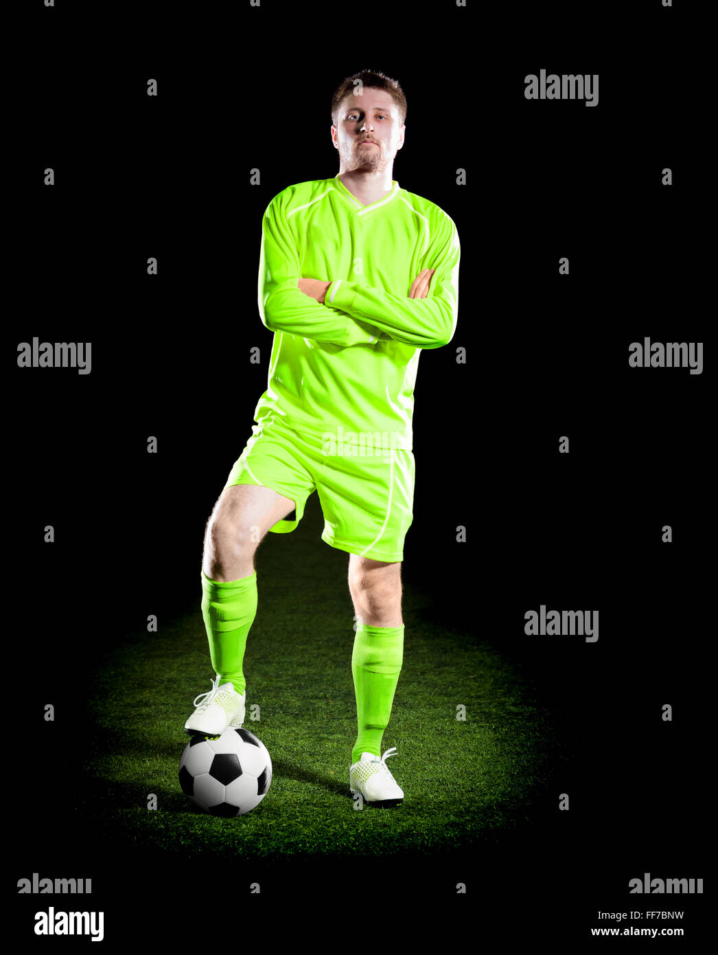 Football player green uniform on hi-res stock photography and images ...