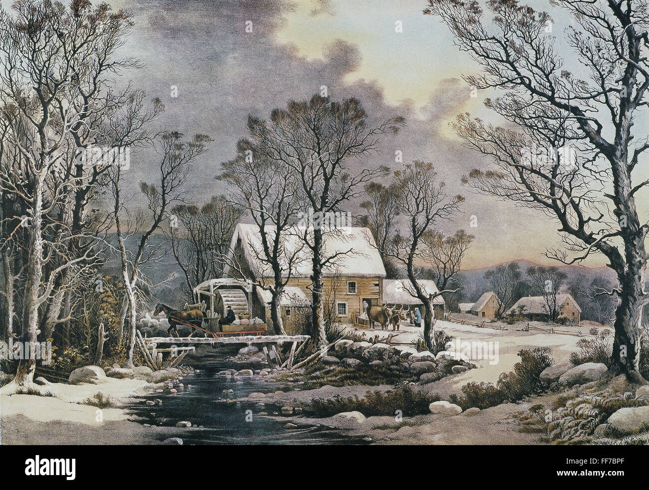 Currier And Ives The Old Grist Mill