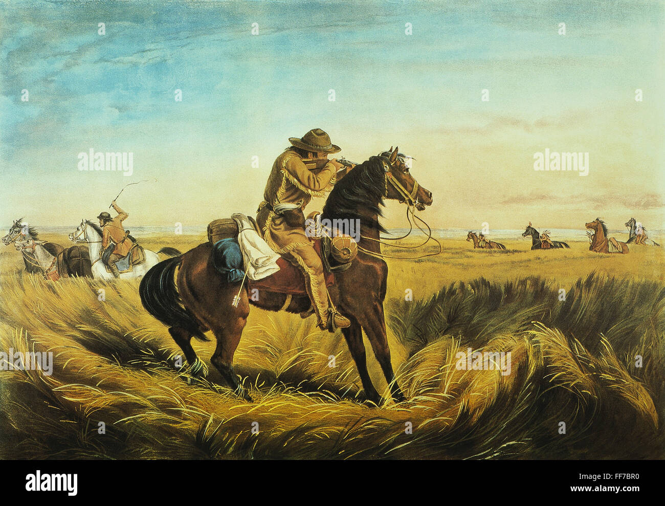 PRAIRIE LIFE, 1853. /nA Check: 'Keep Your Distance!'. Lithograph, 1853 ...