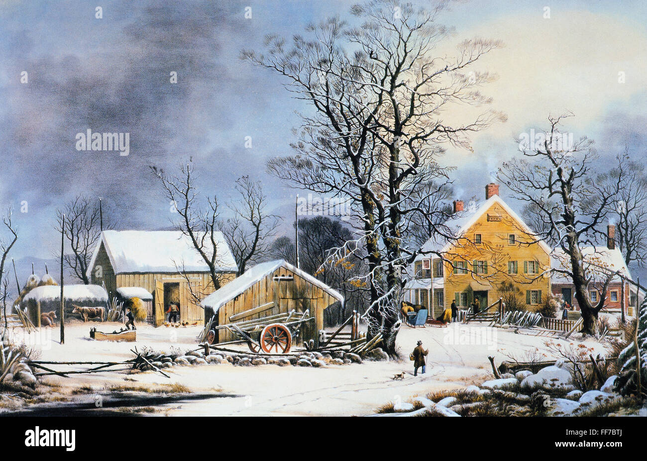 WINTER SCENE, 1864. /n'Winter in the Country: A Cold Morning ...