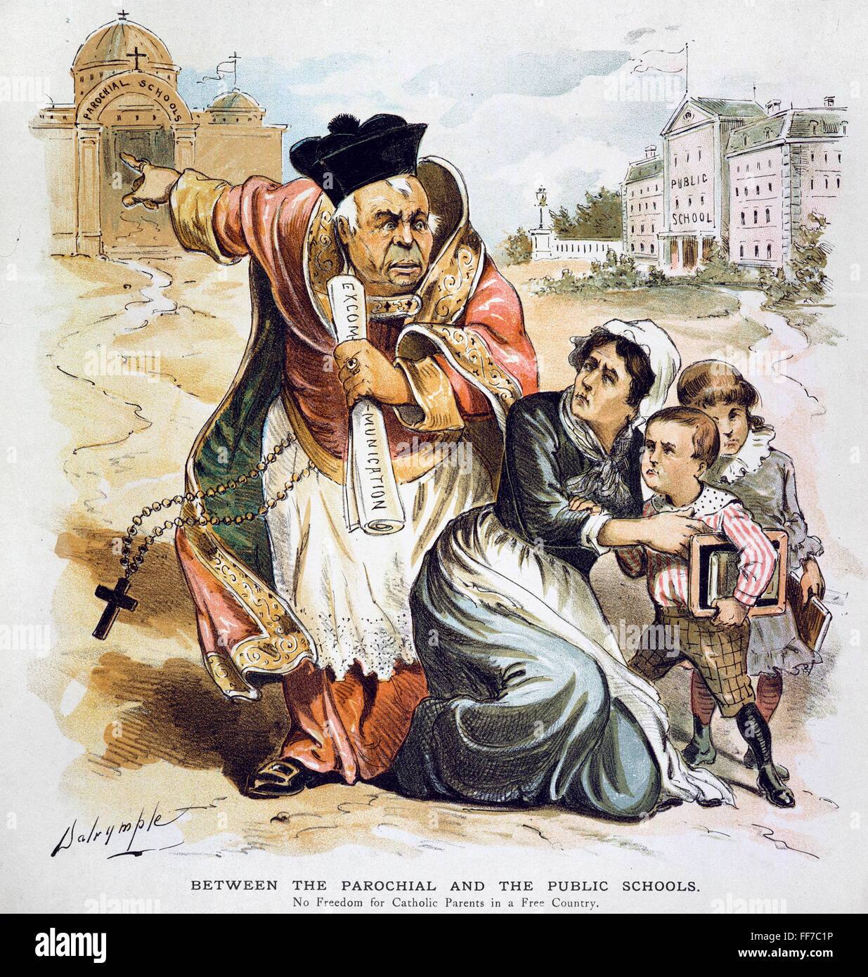 ANTI-CATHOLIC CARTOON, 1889. /nAn American cartoon by Louis Dalrymple ...