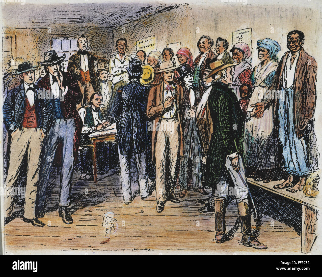 A. LINCOLN/SLAVE AUCTION. /nNineteen-year-old Abraham Lincoln (second ...