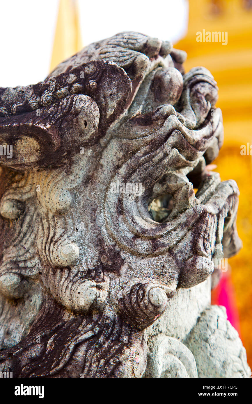demon in the temple bangkok asia thailand abstract cross colors step ...