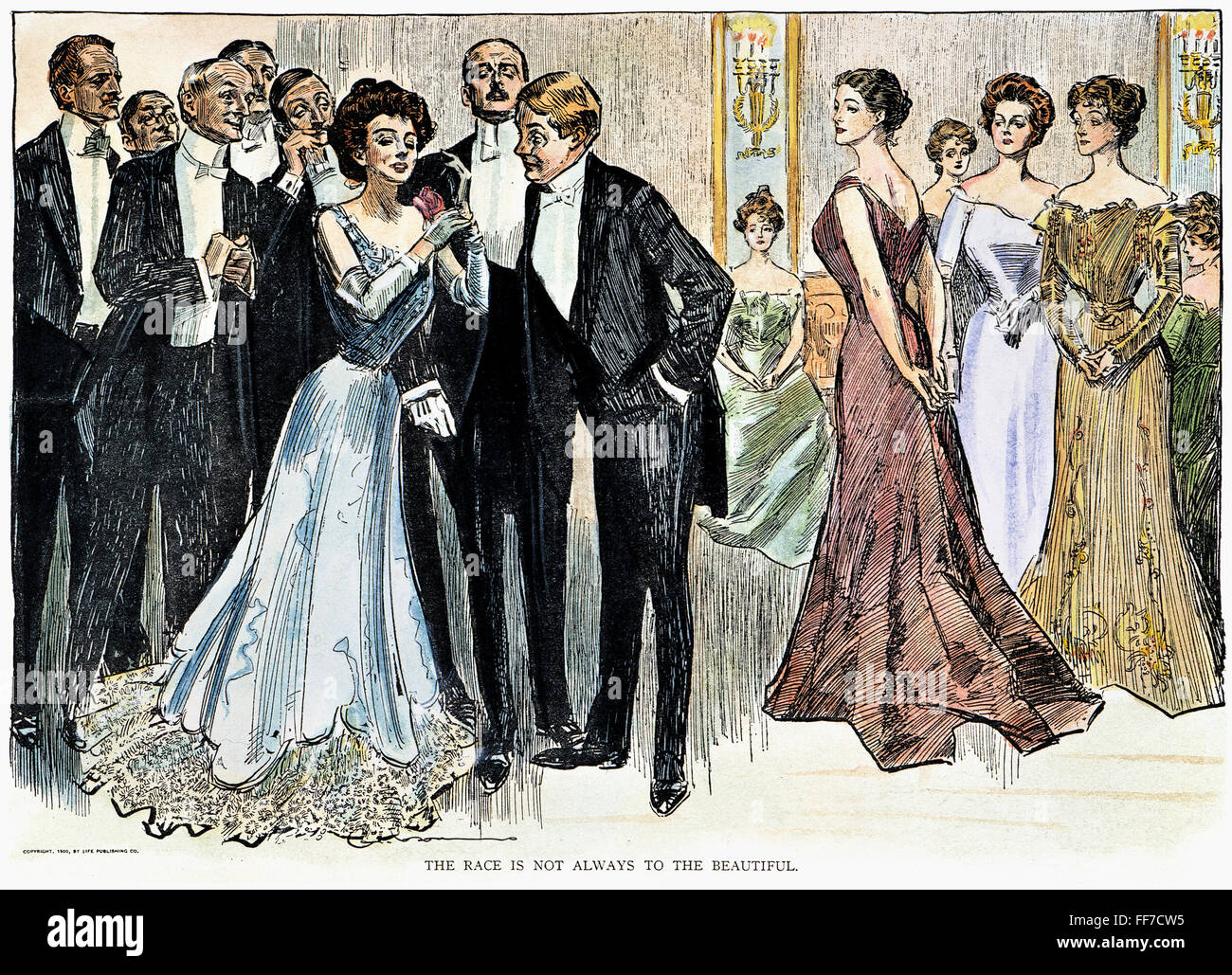 GIBSON GIRL, 1900. /n'The race is not always to the beautiful.' Drawing ...