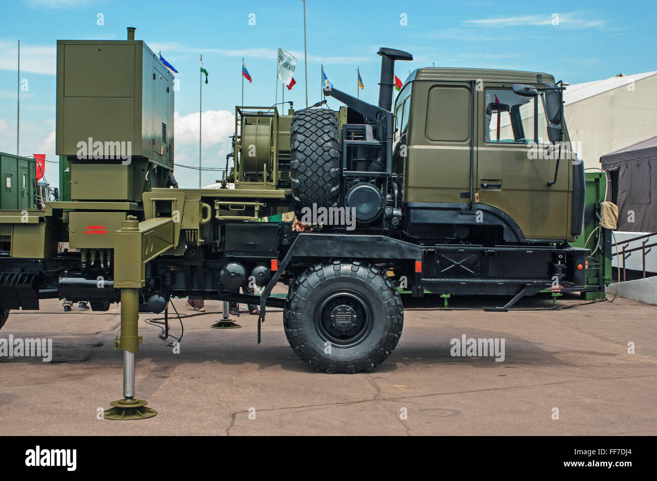 5th Belarusian military exhibition MILEX 2009 - 19-22 may 2009. Truck with three-coordinate ...