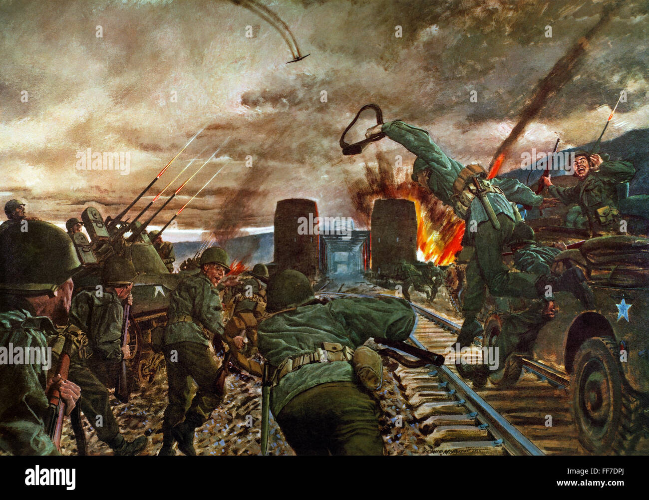 WWII: RHINE RIVER, 1945. /nRemagen Bridgehead. The 27th Armored ...