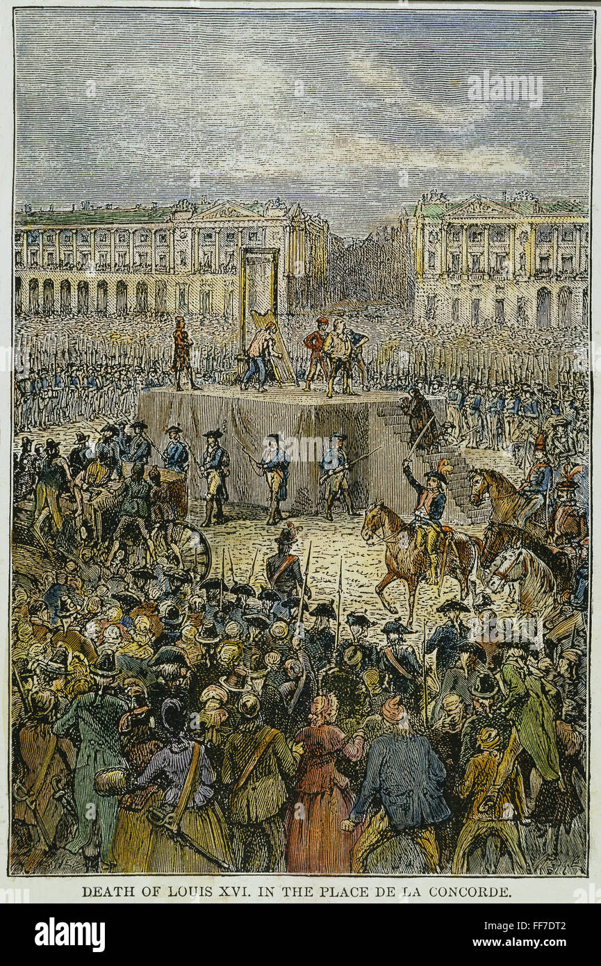 LOUIS XVI: EXECUTION, 1793. /nThe execution of King Louis XVI of France ...