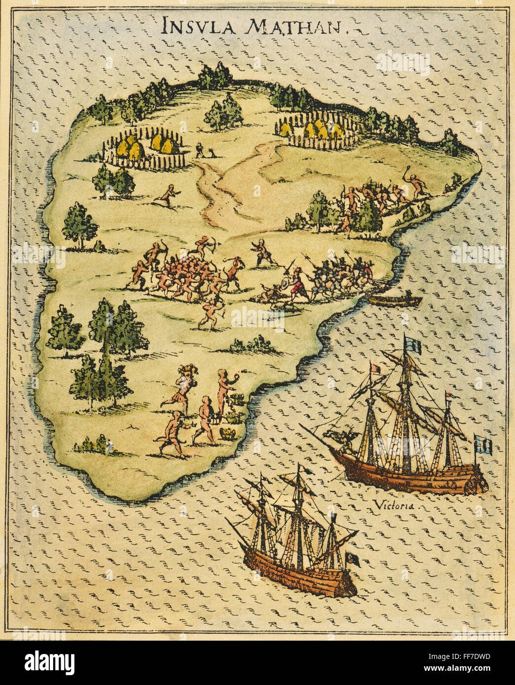 MAGELLAN: MACTAN ISLAND. /nWhile peaceful natives of Mactan Island in ...