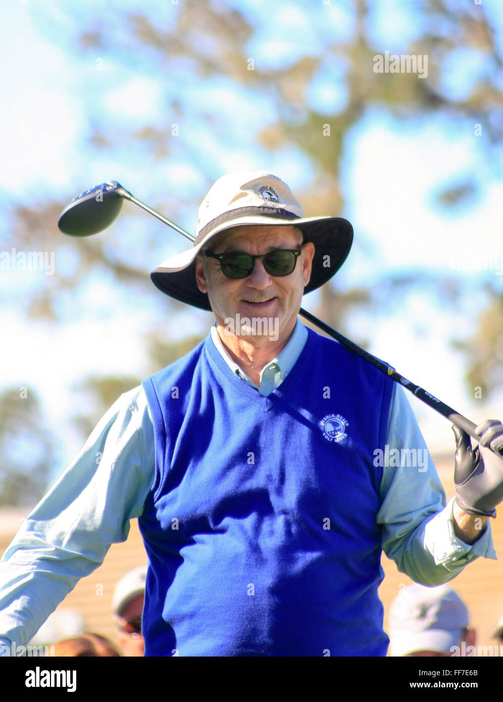 Bill Murray plays at The AT&T golf Pro-Am PGA event at Pebble Beach ...