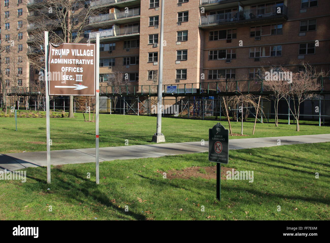 A view of the 'Trump Village' in the Brooklyn borough of New York, USA ...