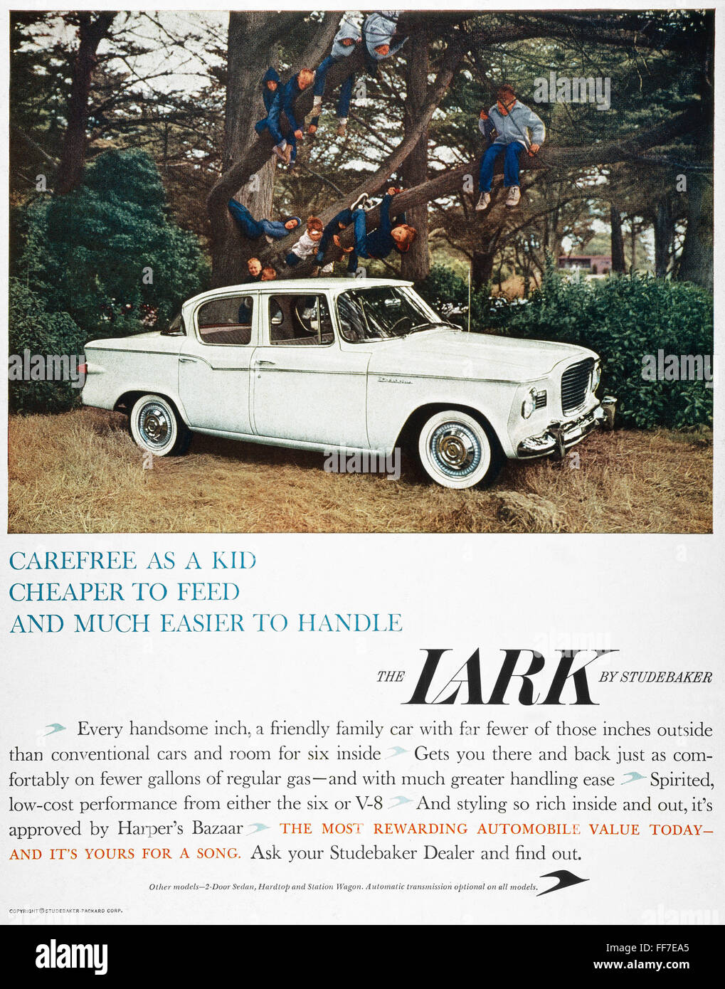 STUDEBAKER AD, 1959. /nStudebaker automobile advertisement from an ...