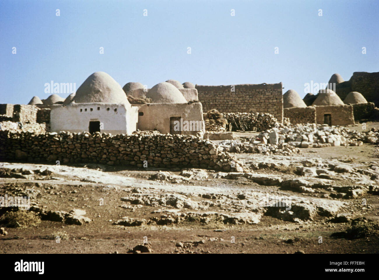 geography / travel, Syria, village, village near Aleppo, 1950s ...