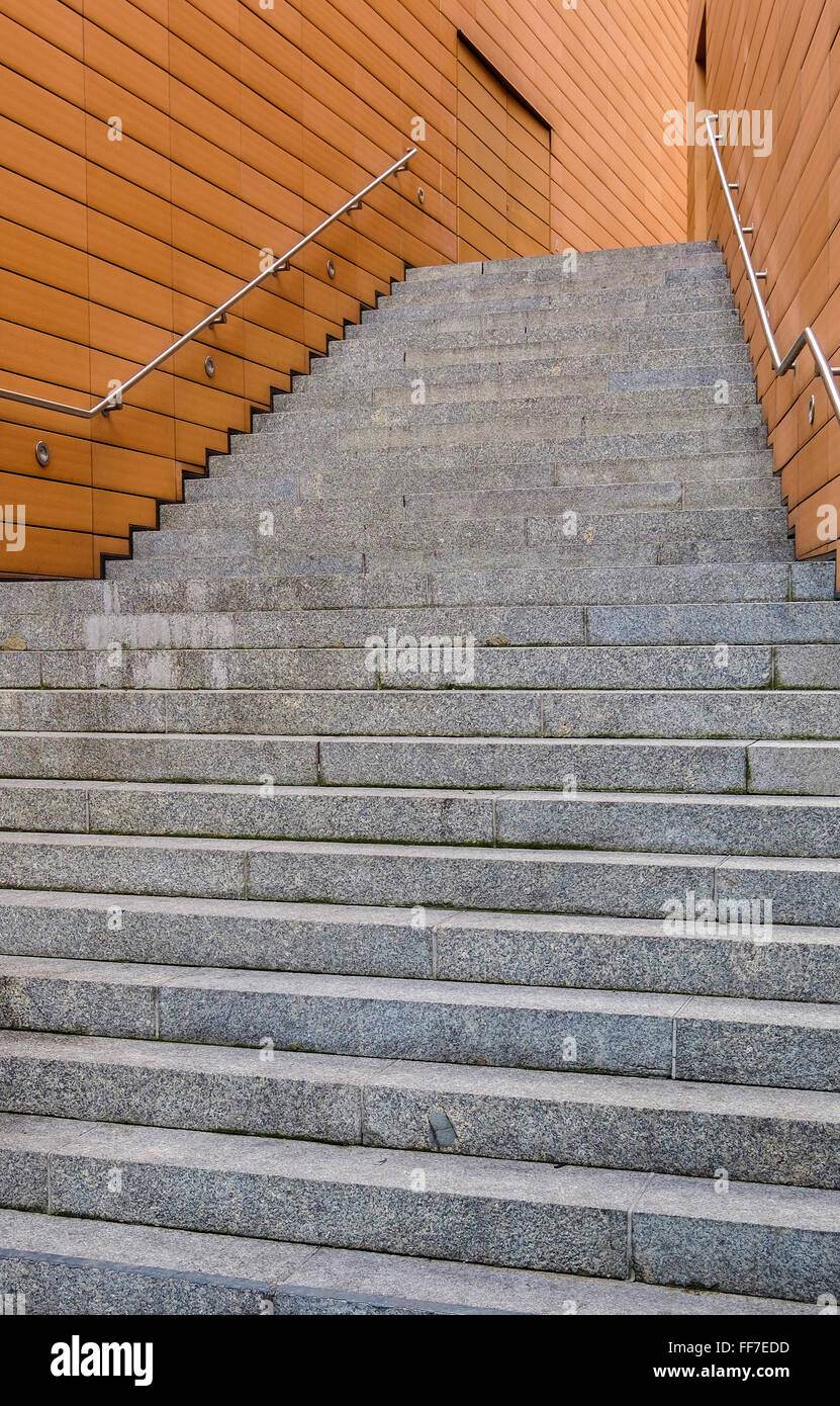 Grey steps in Berlin, Germany Stock Photo - Alamy