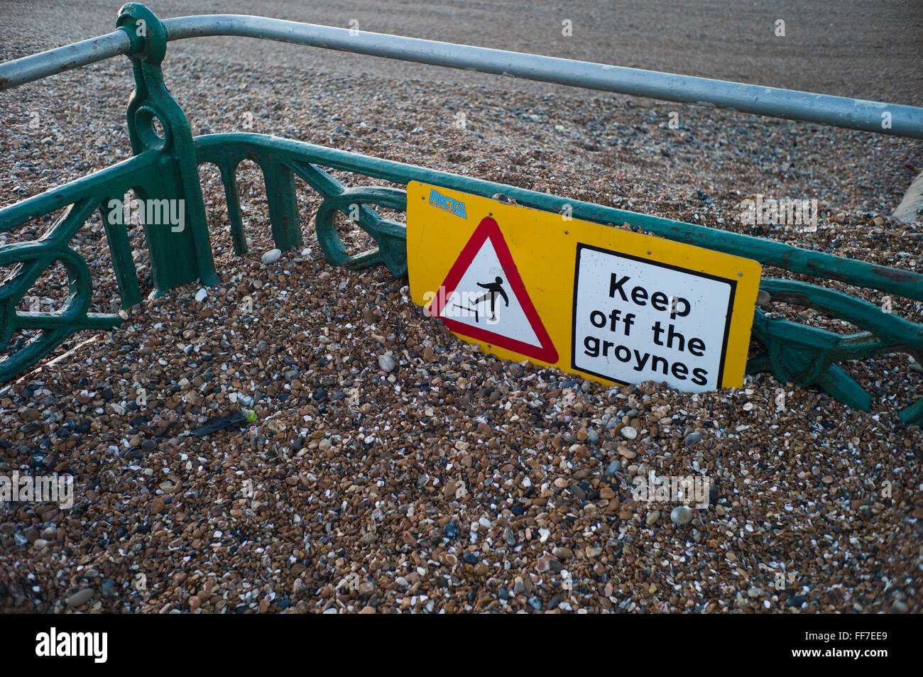 Danger not slip sign buried hi-res stock photography and images - Alamy