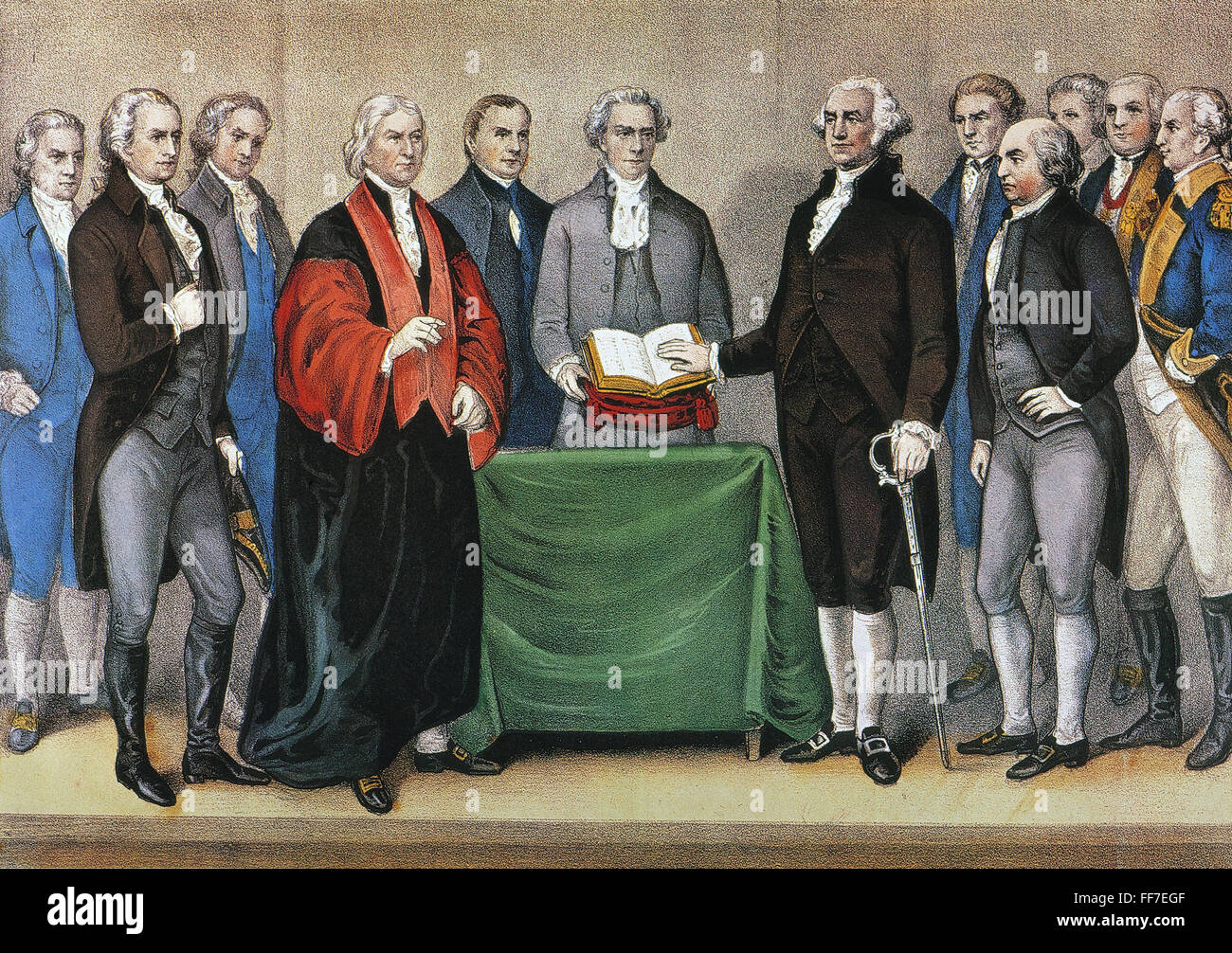 WASHINGTON: INAUGURATION. /nThe Inauguration of George Washington at ...
