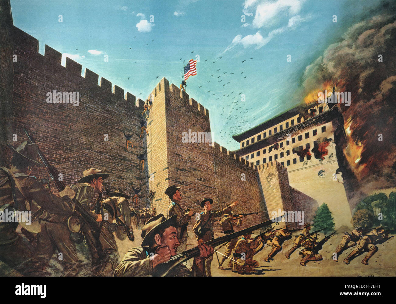 CHINA: BOXER REBELLION. /nU.S. Army forces in Peking (Beijing), China ...
