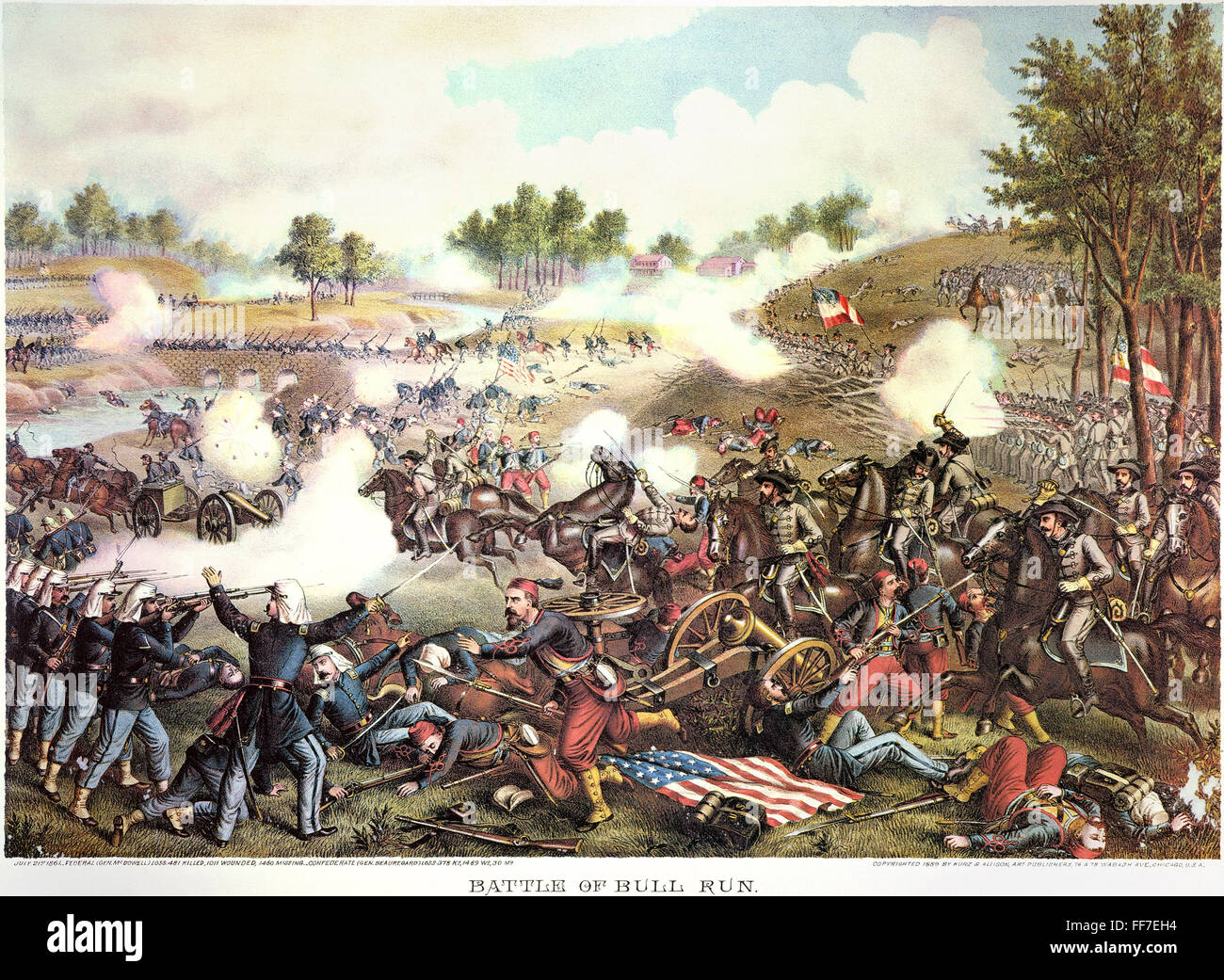 BATTLE OF BULL RUN, 1861. /nThe (First) Battle of Bull Run, 21 July ...