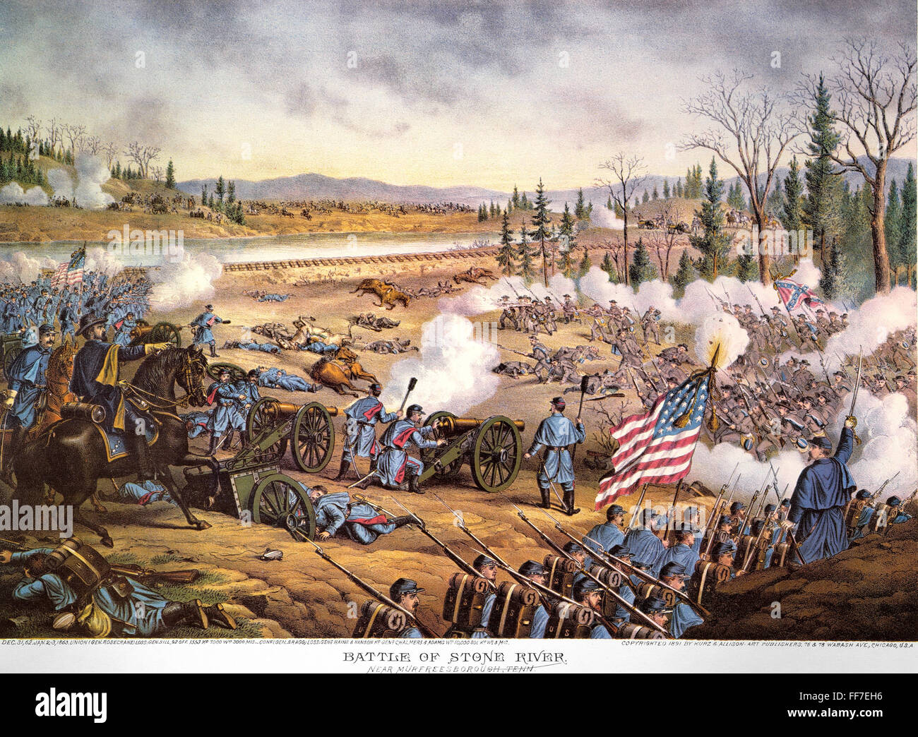 BATTLE OF STONES RIVER, 1863. /nBattle of Stones River, Tennessee, 31 ...