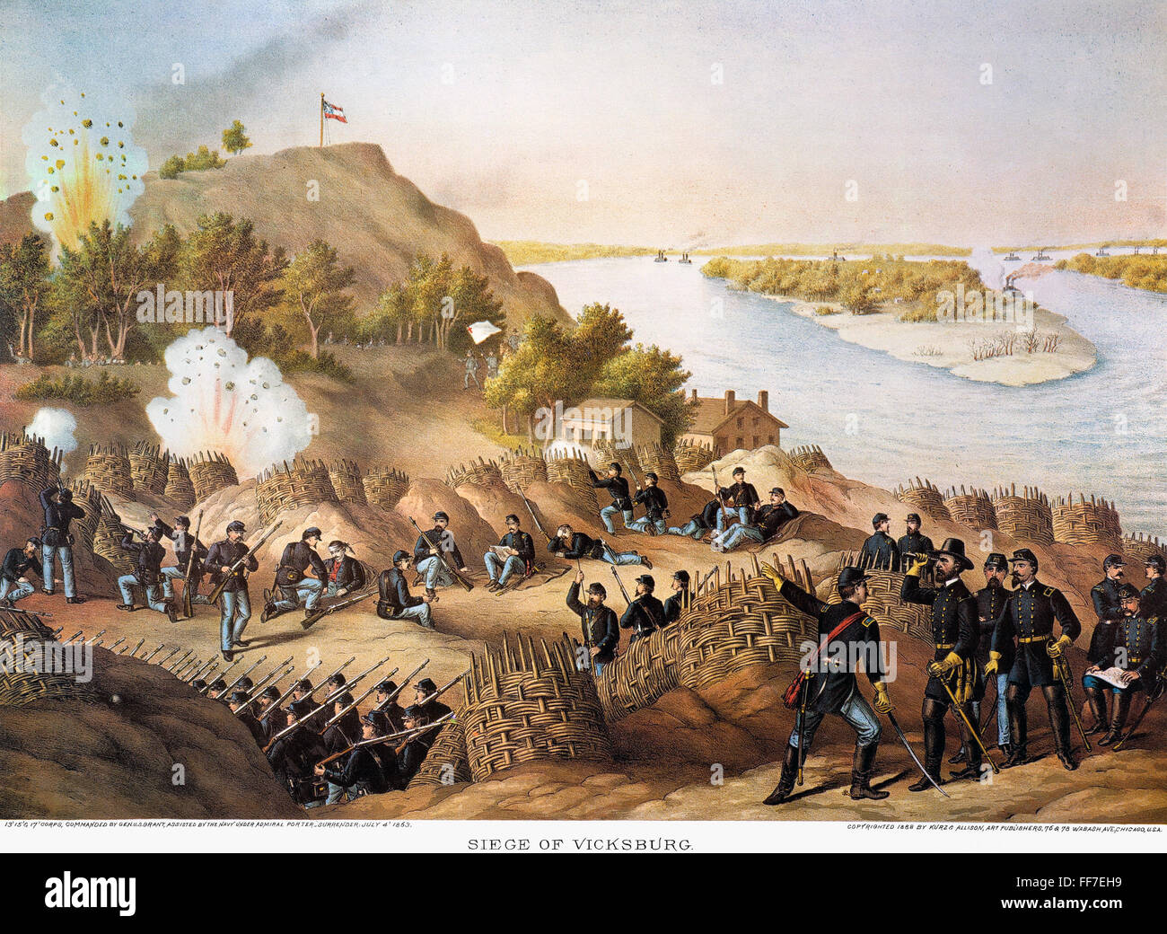 SIEGE OF VICKSBURG, 1863. /nUlyssess S. Grant at the Siege of Vicksburg ...