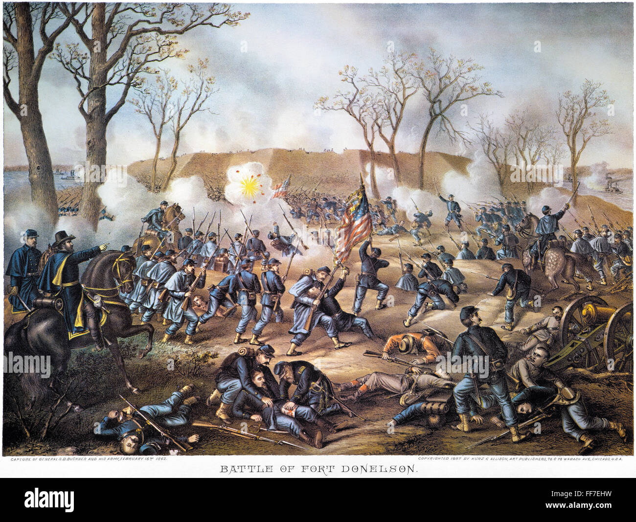 BATTLE OF FORT DONELSON. /nUlysses S. Grant at the Battle of Fort ...