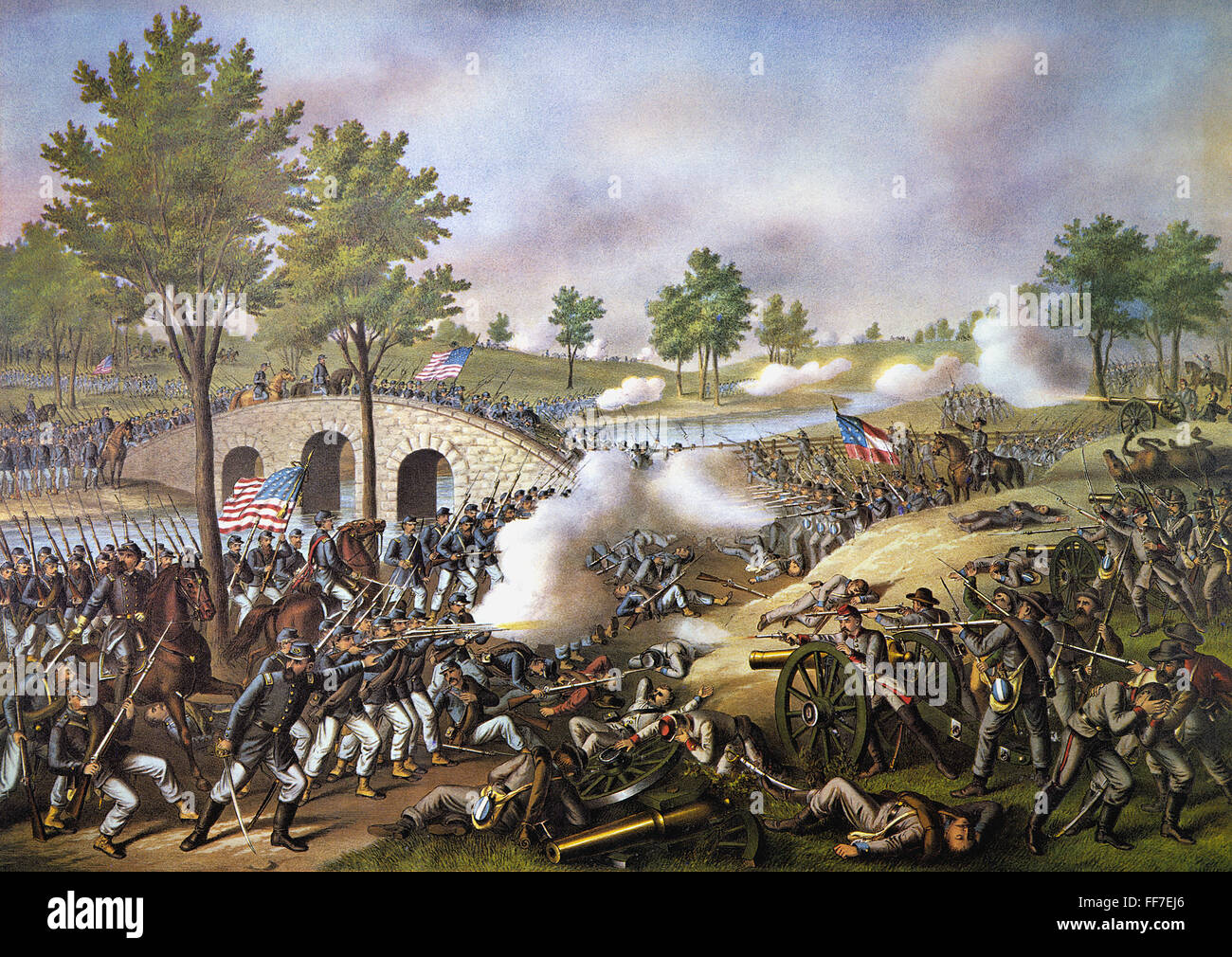 BATTLE OF ANTIETAM, 1862. /nThe Battle of Antietam, Maryland, 17 ...