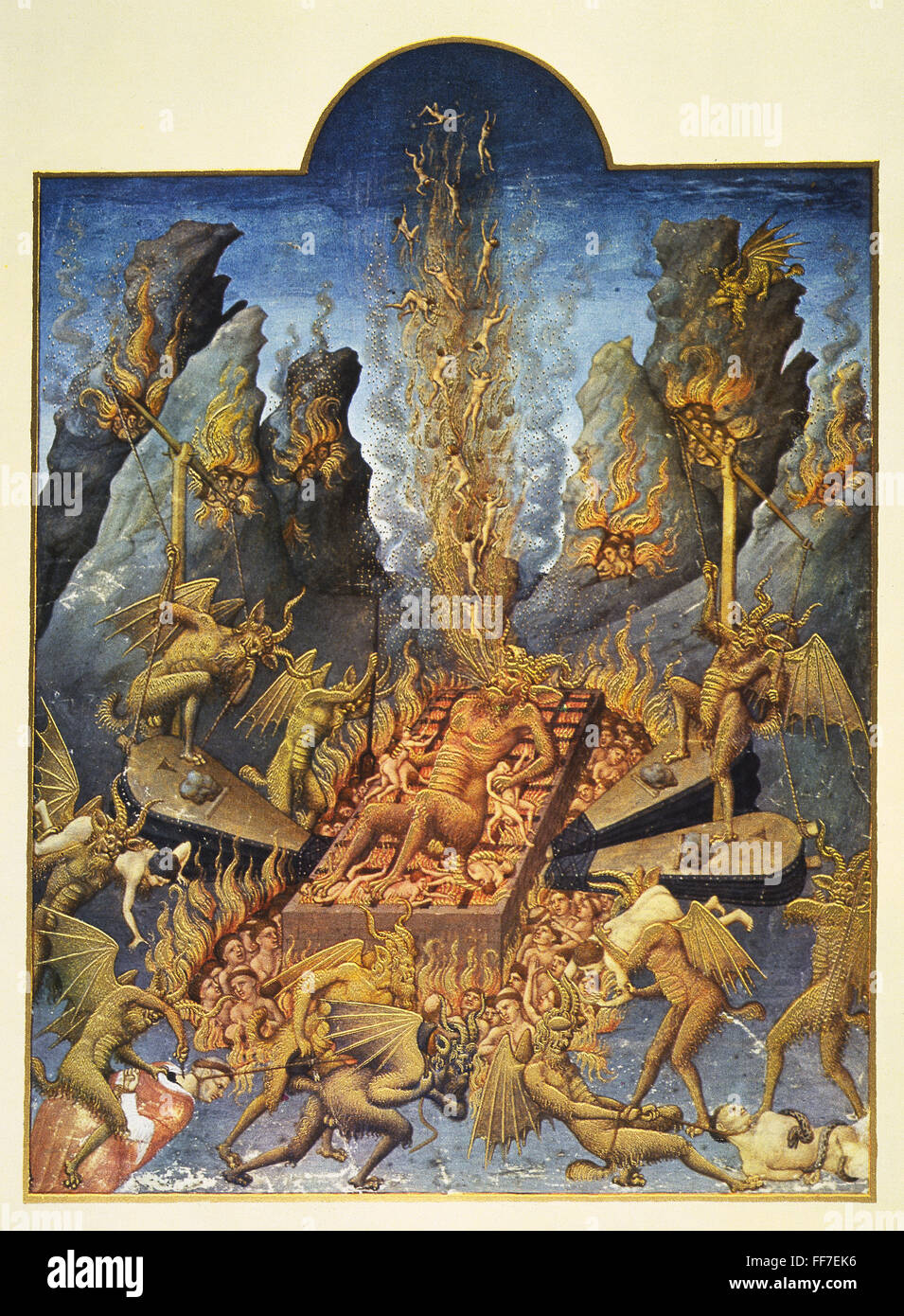 DEVIL AND HIS DEMONS. /nTorturing condemned souls in Hell: illumination ...