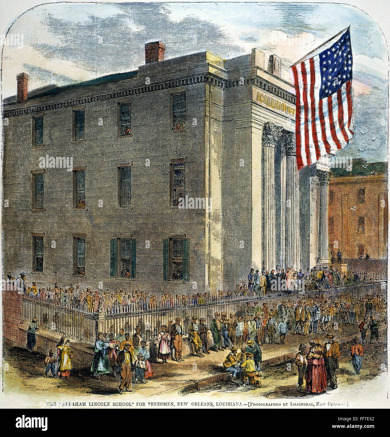 NEW ORLEANS: SCHOOL. /nThe Abraham Lincoln School for Freedmen in New ...