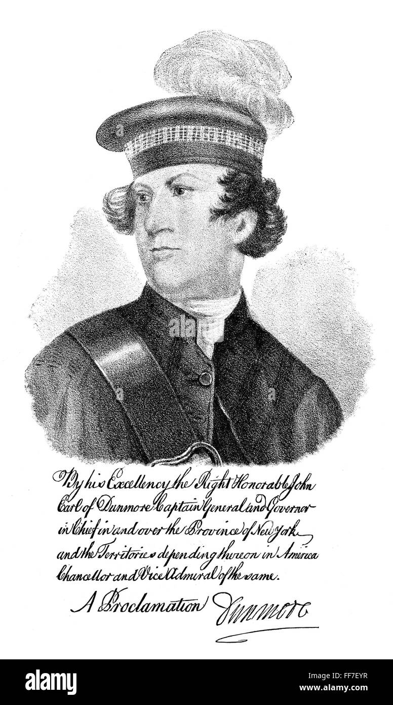 JOHN MURRAY (1732-1809). /nFourth earl of Dunmore. Scottish colonial ...