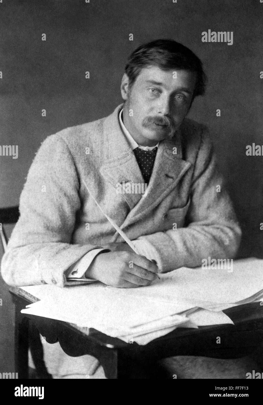 HERBERT GEORGE WELLS /n(1866-1946). English writer. Photographed in ...