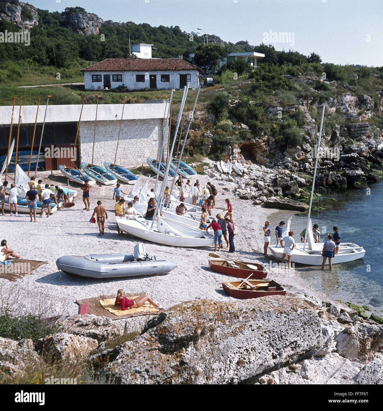 leisure time, holiday, Club Mediterranee, sailing, Roussalka, Bulgaria ...