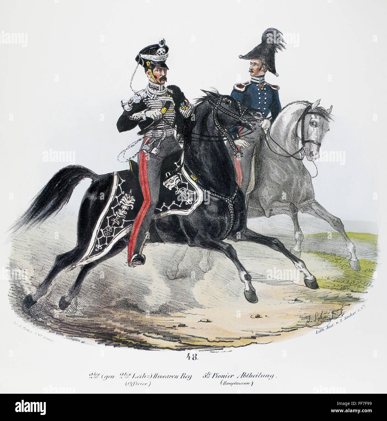 PRUSSIAN SOLDIERS, 1830. /nOfficer of the Second (called Second Life ...