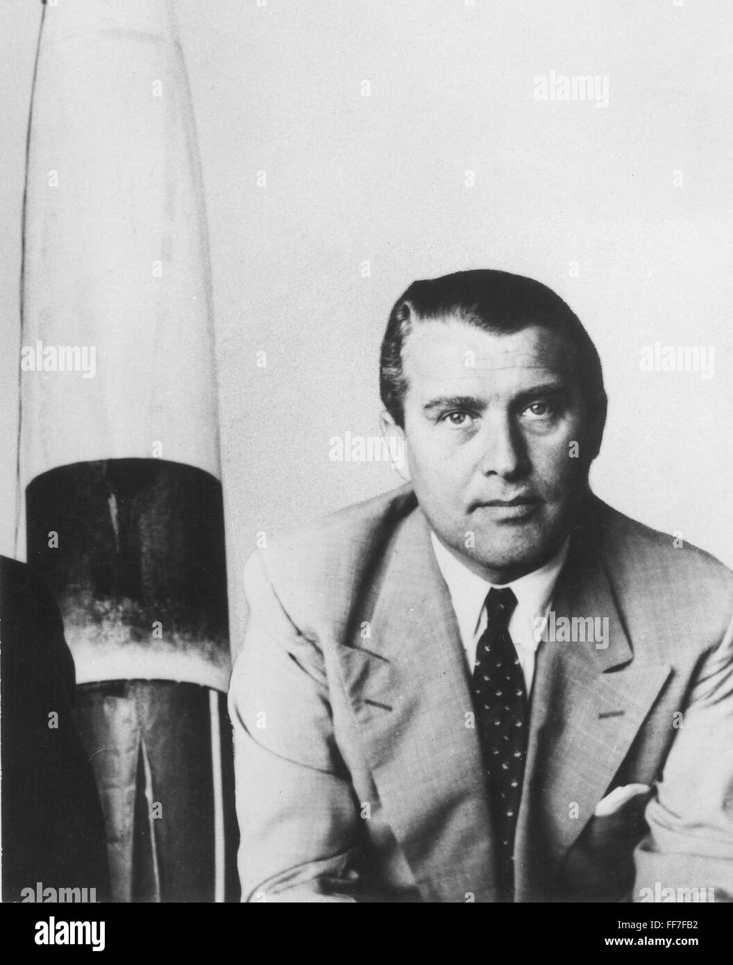 WERNHER von BRAUN /n(1912-1977). German rocket engineer Stock Photo - Alamy
