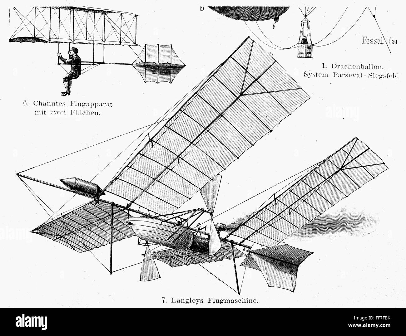 LANGLEY'S FLYING MACHINE. /nOne of Samuel Pierpont Langley's flying ...